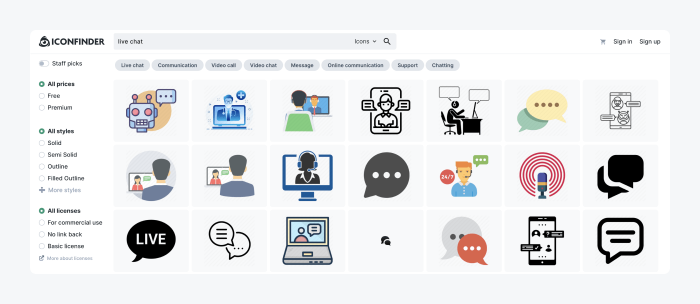 Live Chat Icons [Examples & How To Customize Them]